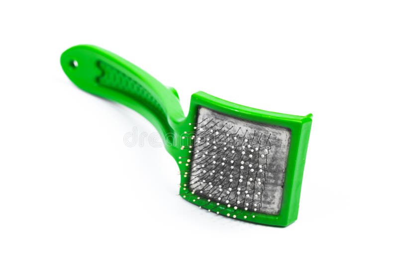 Green Pets Comb Isolated - Image Stock Photo - Image of groomer, comb ...