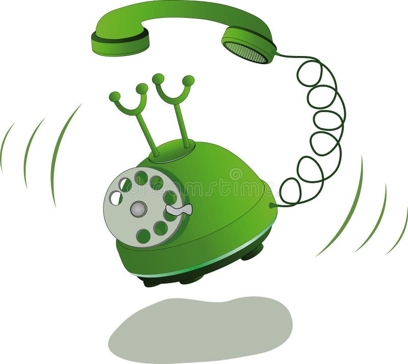 Green phone stock vector. Illustration of quickly, obsolete - 13634102