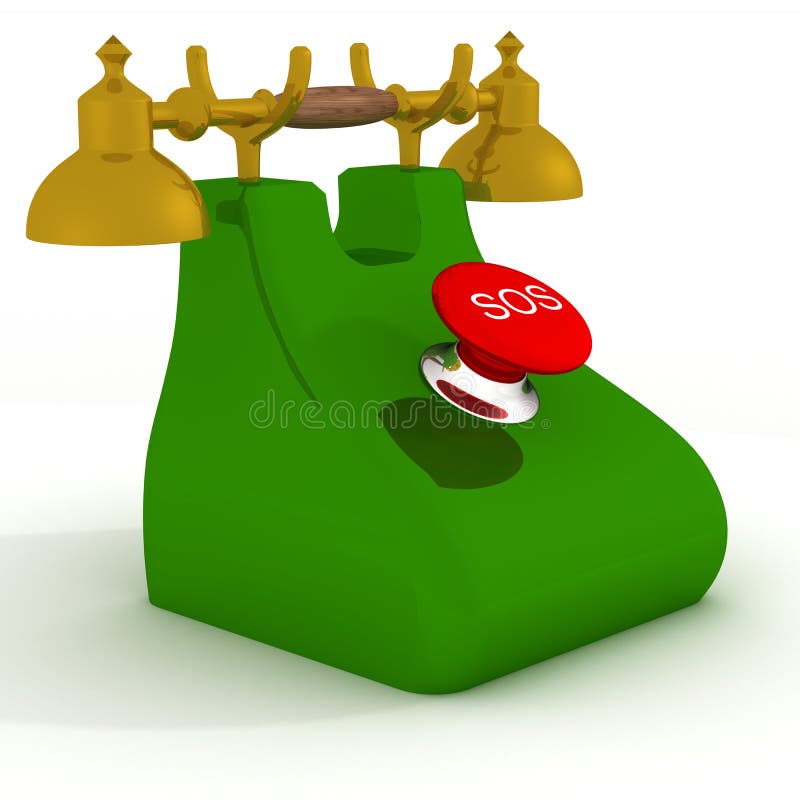 Green phone stock vector. Illustration of quickly, obsolete - 13634102