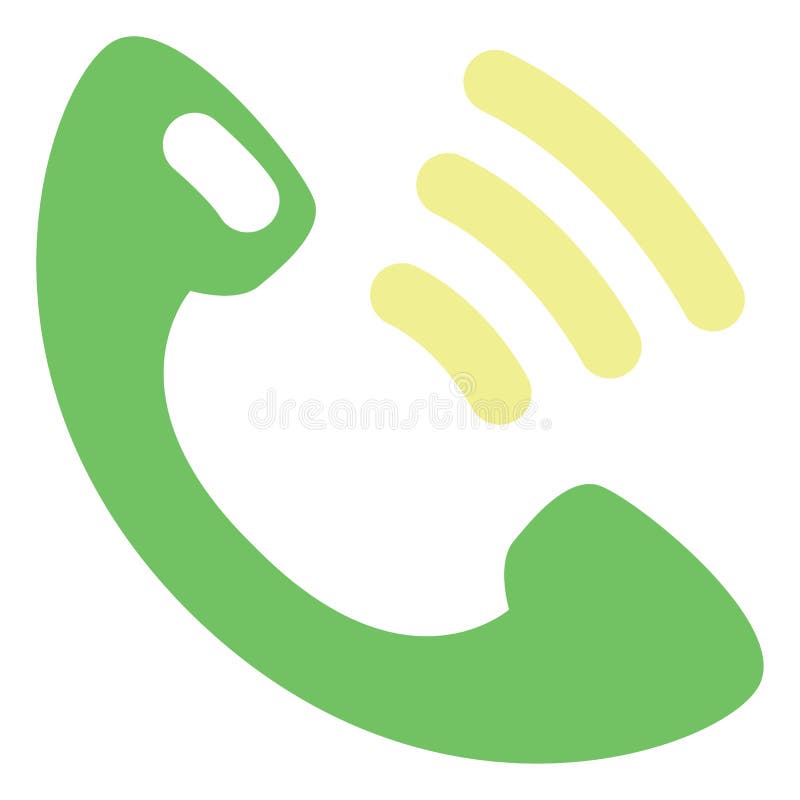 Green phone call, icon stock vector. Illustration of symbol - 261079784