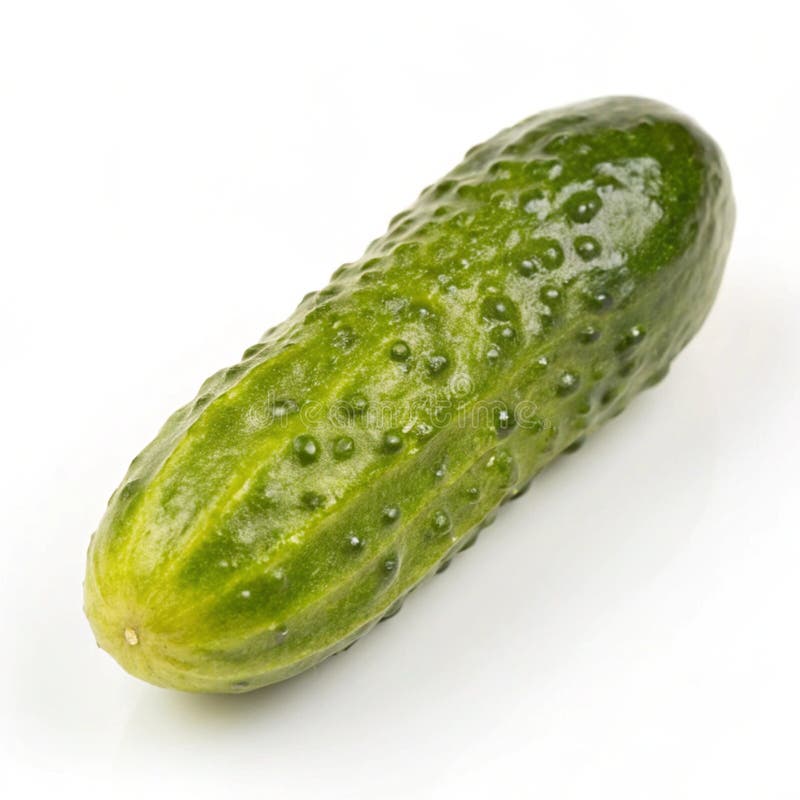 Green Pickle Isolated on White Background Stock Illustration ...