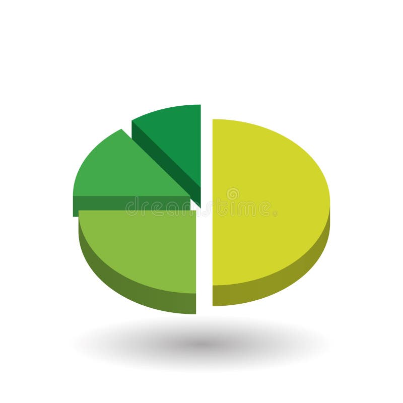 Green Pie Chart Design Element Stock Vector - Illustration of modern ...