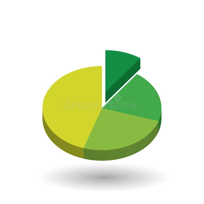 Green Pie Chart Design Element Stock Vector - Illustration of modern ...