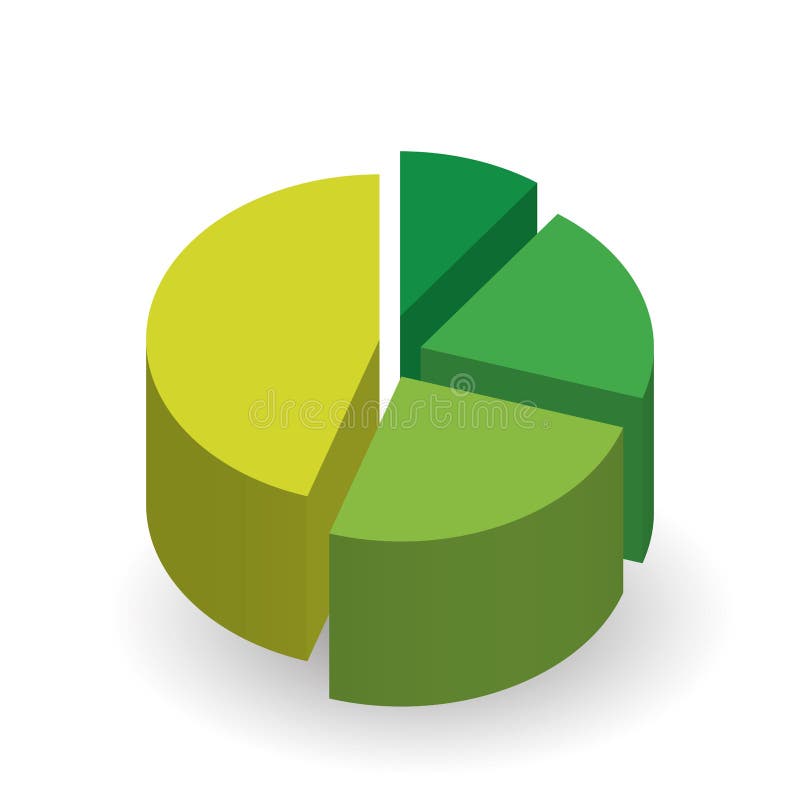 Green Pie Chart Design Element Stock Vector - Illustration of business ...
