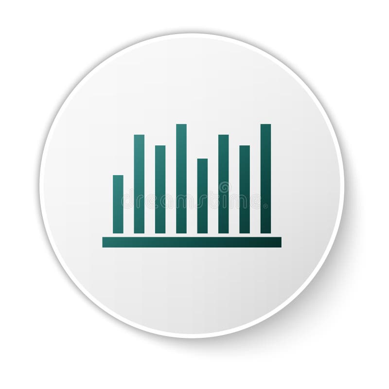 Green Pie Chart Infographic Icon Isolated on White Background. Diagram ...
