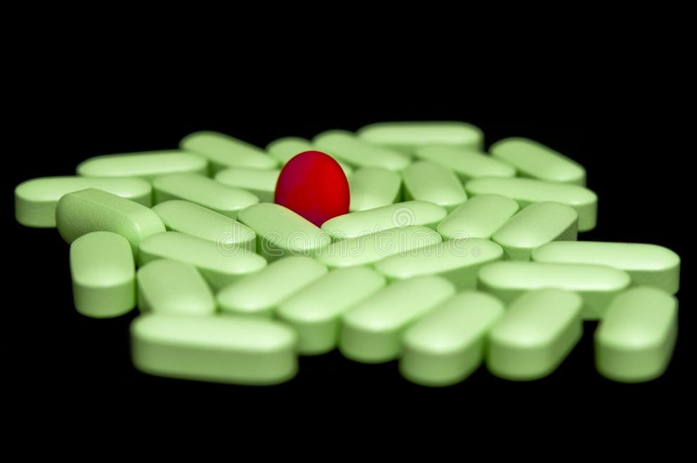 Green pills round Red pill stock image. Image of pills - 6938961