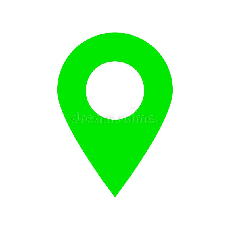 Pin Point Icon. Green Map Location Pointer Isolated on White Background ... Pin Point Icon. Green Map Location Pointer Isolated on White Background ...