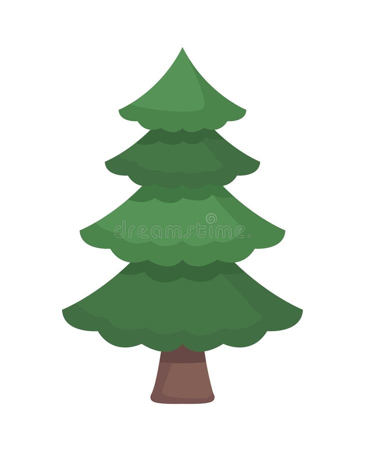 Green pine tree forest stock vector. Illustration of forest - 261561623