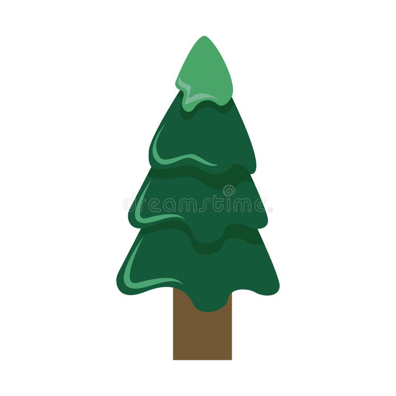 Green pine tree stock vector. Illustration of seasonal - 236325819