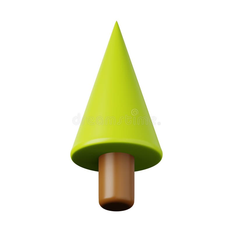 Green Pine Tree High Quality 3D Render Illustration Icon. Stock ...
