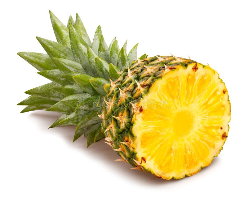 Green pineapple stock image. Image of healthy, halved - 164676895