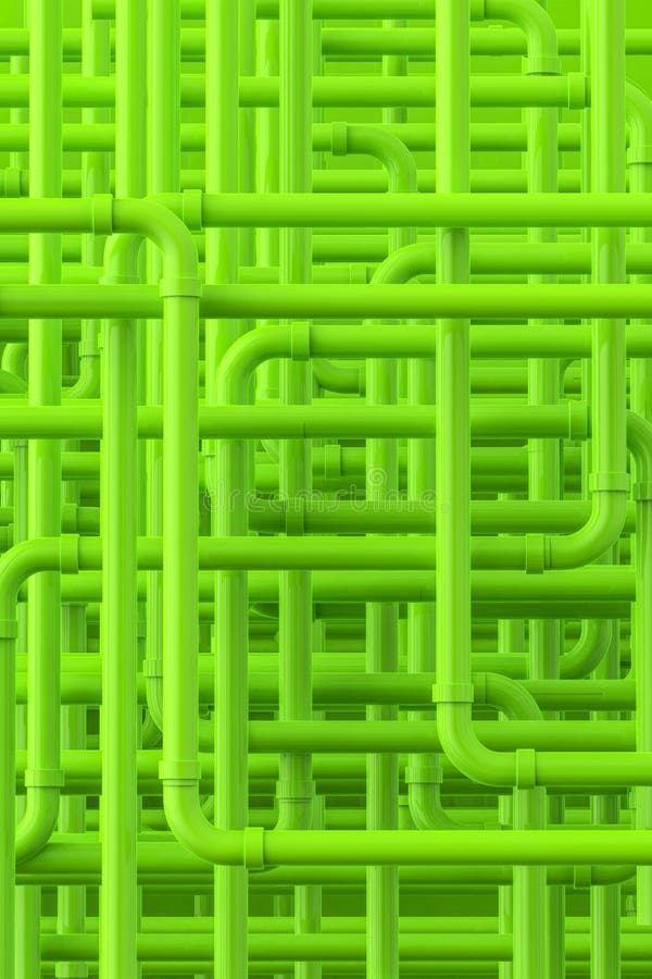 Green Pipe Maze or Pipeline Background Stock Illustration ...