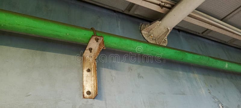 Green Pipe for Plumbing in Buildings Stock Image - Image of isolated ...