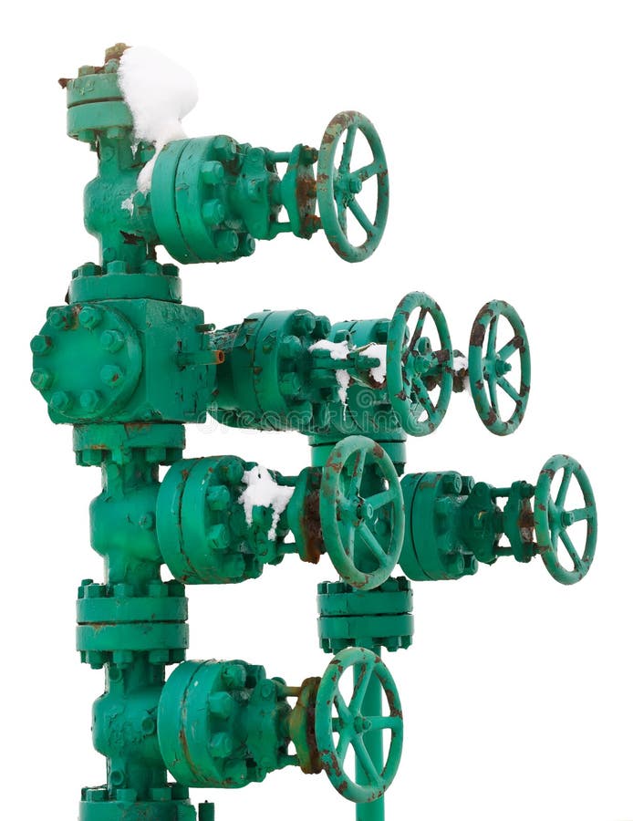 Green Pipe System with Valves Stock Photo - Image of regulate, industry ...