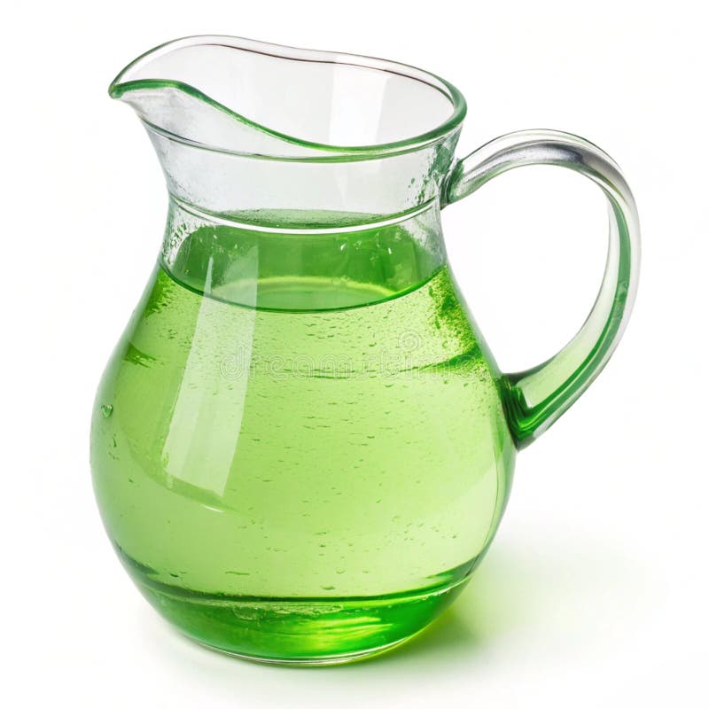 Green Pitcher of Liquid Isolated on Transparent Background Stock ...