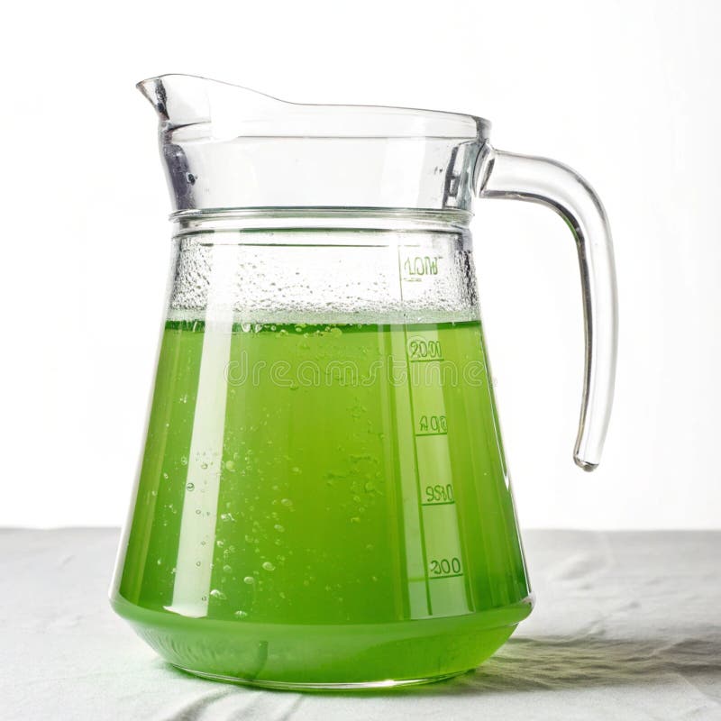 Green Pitcher of Liquid Isolated on Transparent Background Stock ...