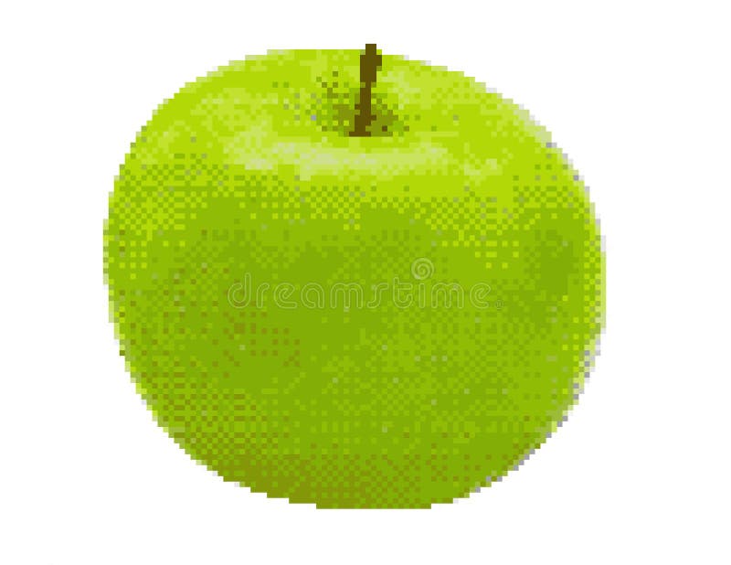Pixel Art Apple with Vibrant Colors by Pixelplantmaster Stock ...