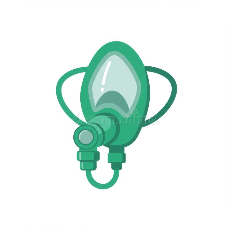 Green Pixel Art Oxygen Mask Illustration Stock Illustration ...