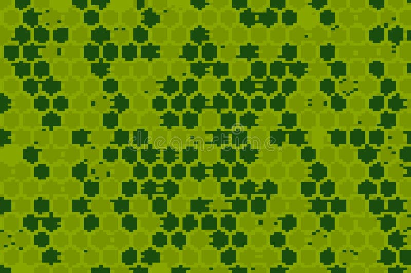 Pixel Art of Pattern with Abstract Leaves and Branches, Illustration ...