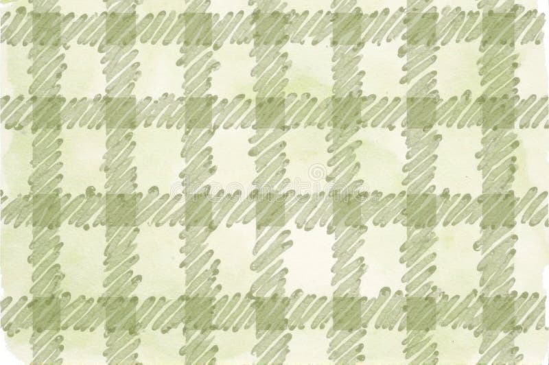 Green Plaid Pattern Watercolor Texture with Crosshatch Design Stock ...