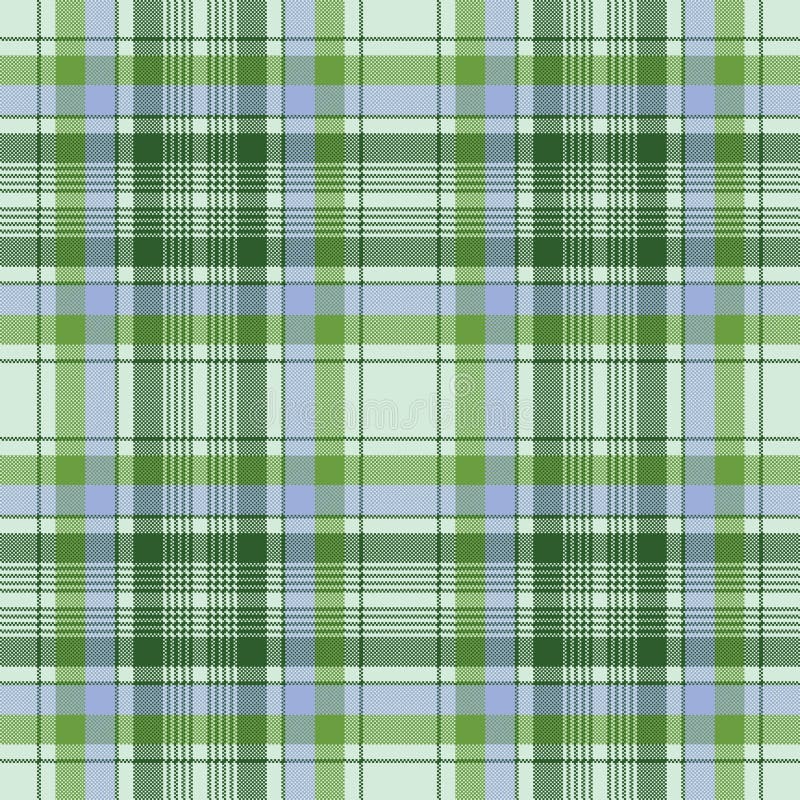 Green Plaid Pixel Seamless Fabric Texture Stock Vector - Illustration ...