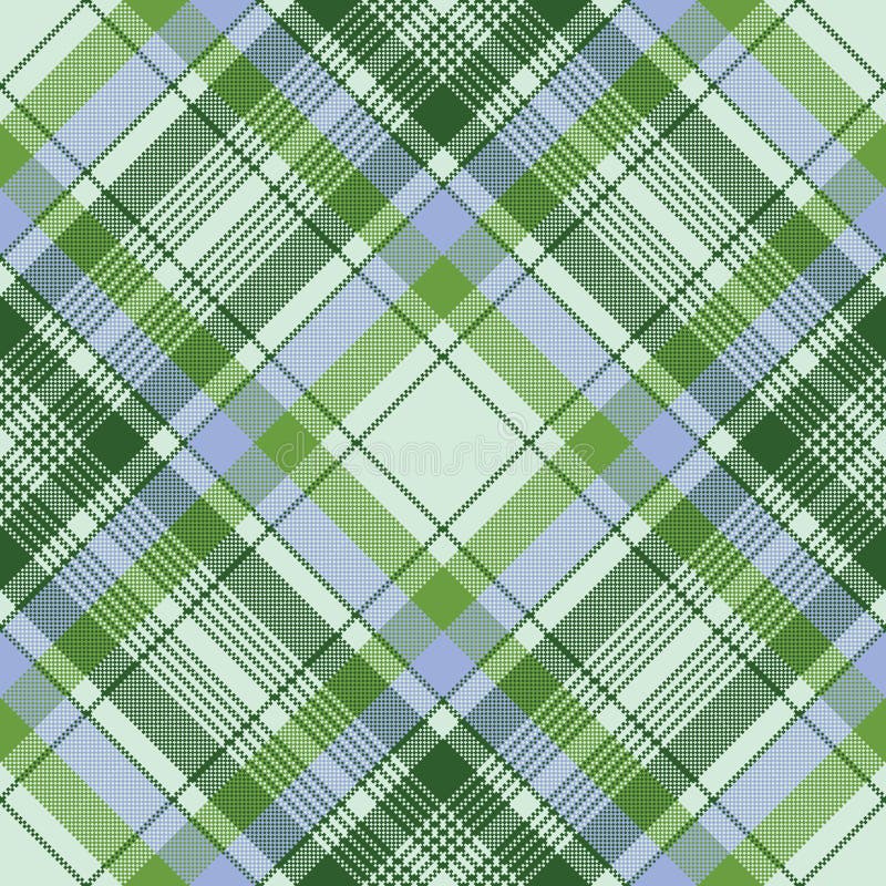 Green Plaid Pixel Seamless Fabric Texture Stock Vector - Illustration ...