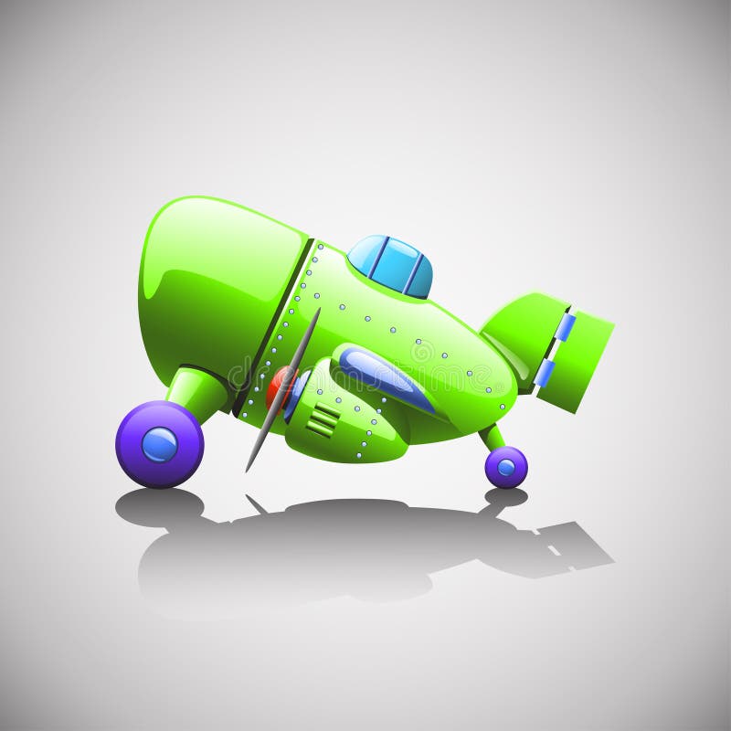 Green plane stock vector. Illustration of view, private - 36633673