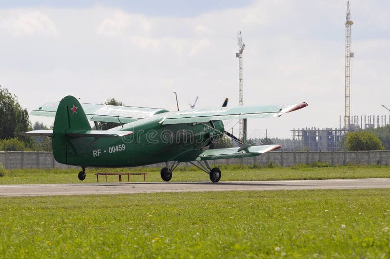The Green an-2 Plane on a Runway. Editorial Image - Image of aircraft ...