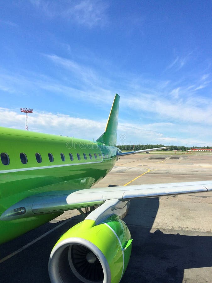 Green Plane from the Navi at Blue Sky and Smoke Editorial Image - Image ...