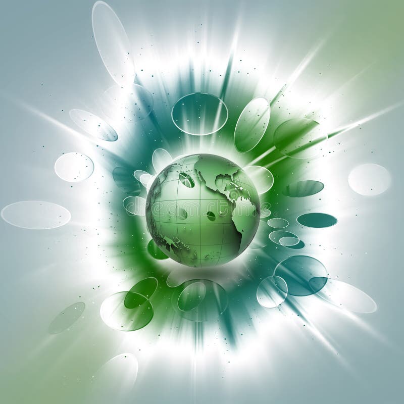 Green planet stock illustration. Illustration of geography - 22571085