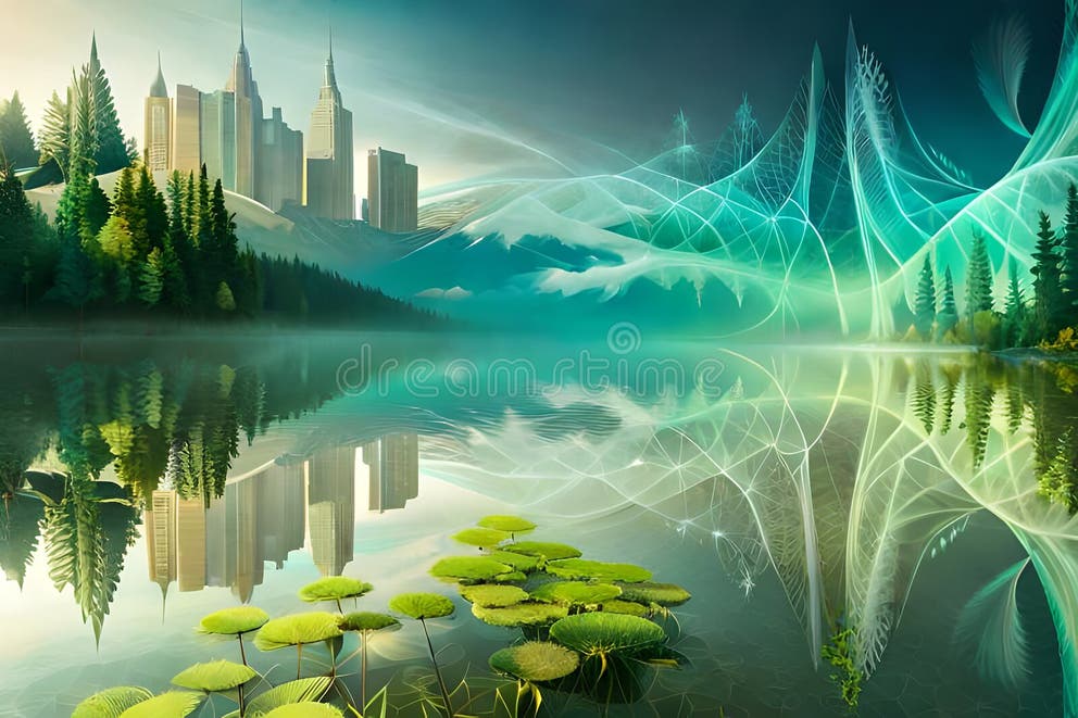 Green Planet Concept - Green Tree in Ptotecting Shell with Sunshine ...