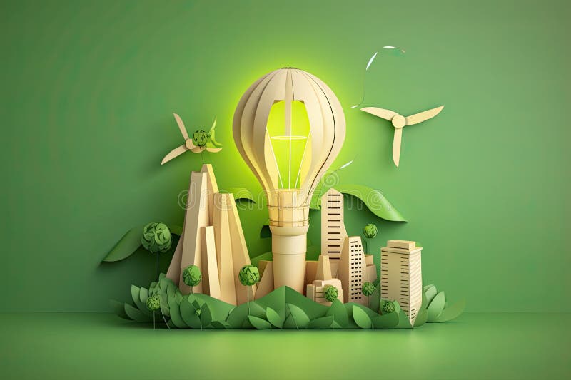Green planet concept stock illustration. Illustration of sustainable ...