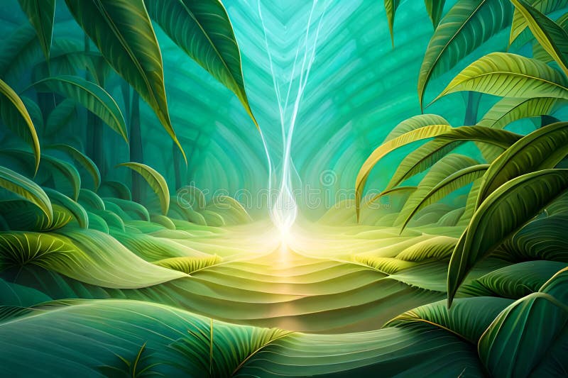 Green Planet Concept - Green Tree in Ptotecting Shell with Sunshine ...