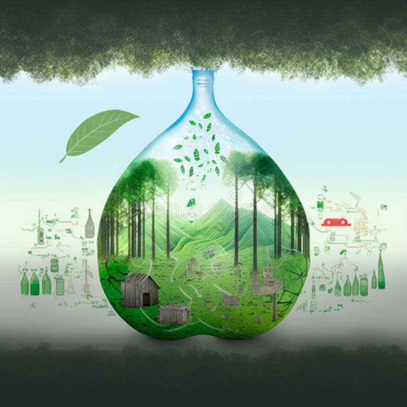 Concept with Earth and House Concept with Earth Green Planet Earth ...