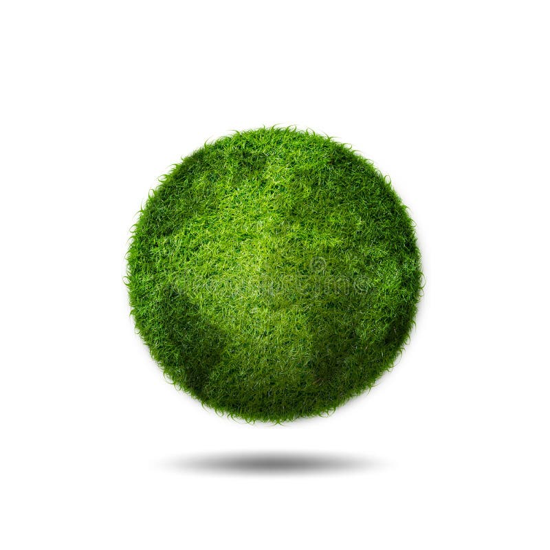 Green Planet Earth Covered with Grass, World Environment Day Stock ...