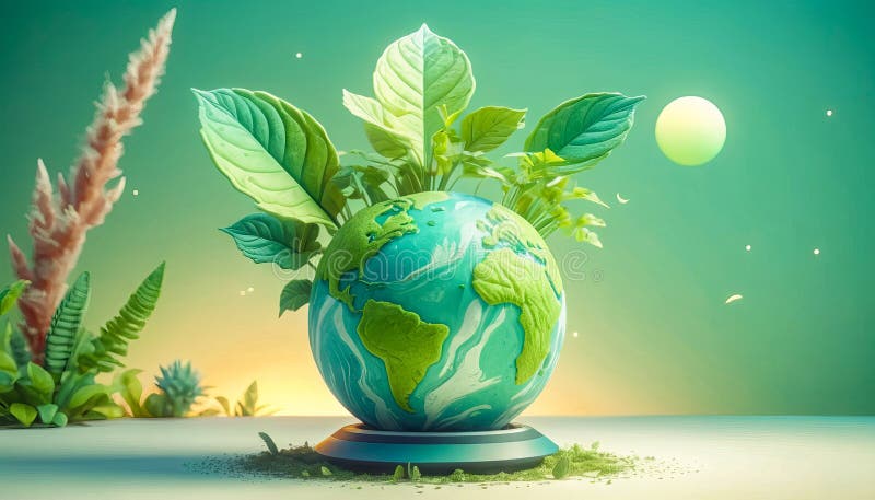 Green Planet Earth, Ecology and Protection Concept Stock Image - Image ...