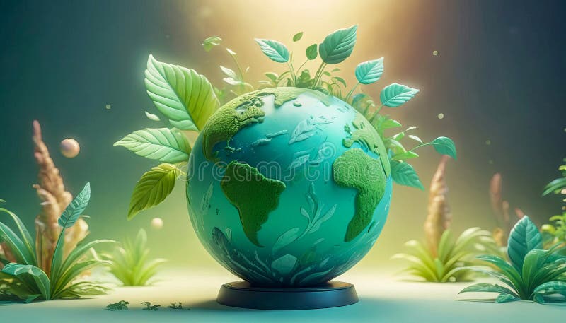Green Planet Earth, Ecology and Protection Concept Stock Image - Image ...