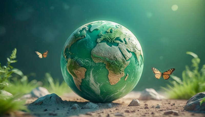 Green Planet Earth, Ecology and Protection Concept Stock Image - Image ...
