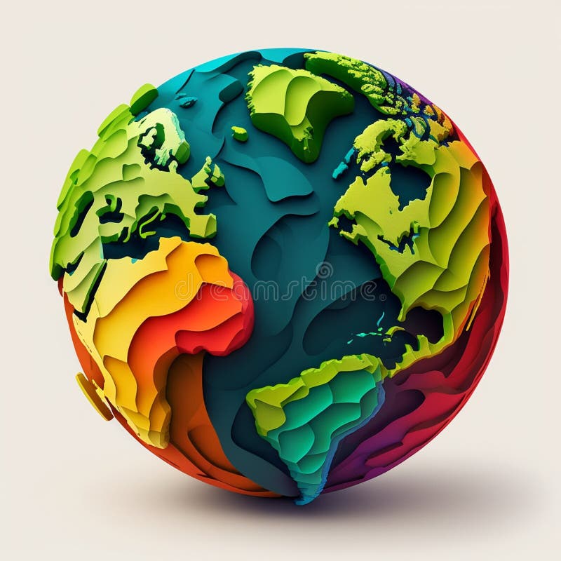 Green Planet Earth with Grass Green Planet Earth on the Ground Green ...