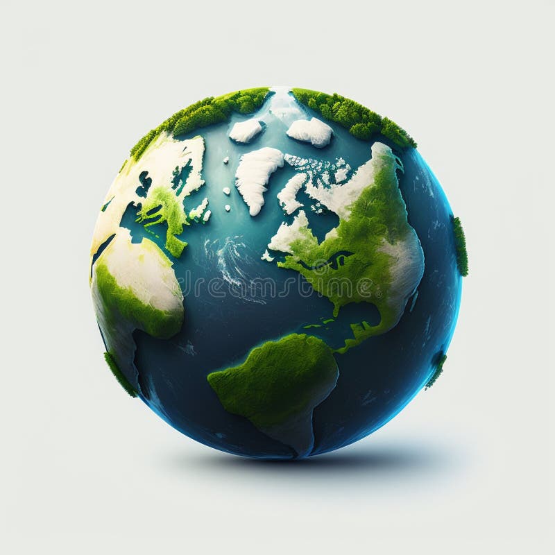 Green Planet Earth with Grass Green Planet Earth on the Ground Green ...