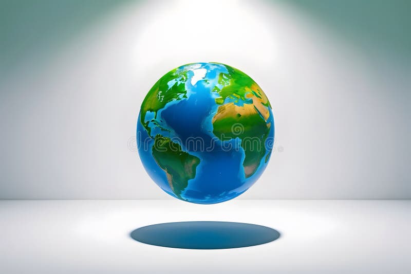 Green Planet Earth with an Isolated Background Stock Illustration ...