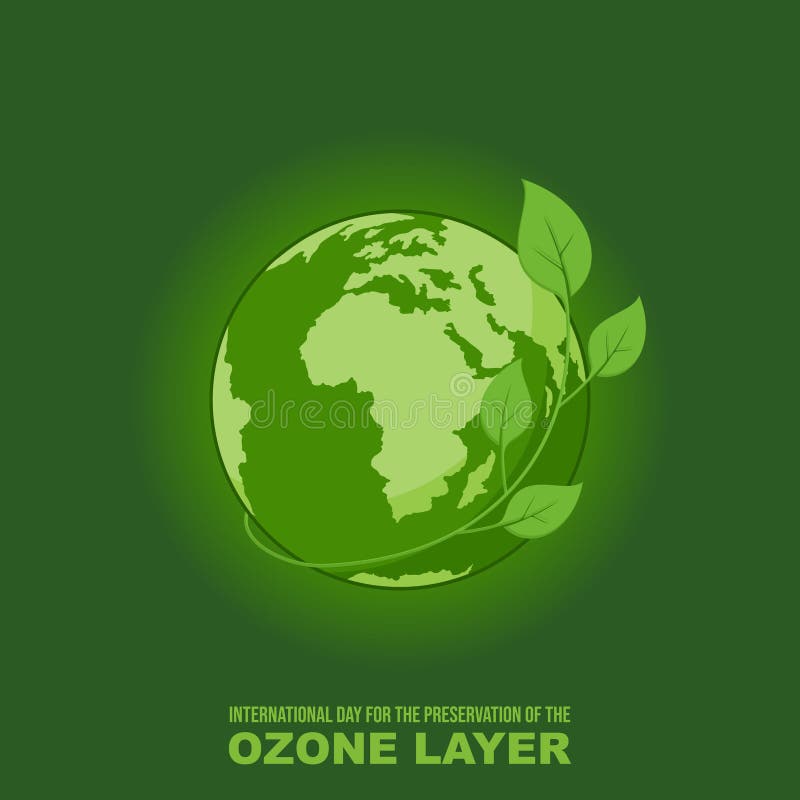 Green Planet Earth with Leaf Stock Vector - Illustration of celebration ...