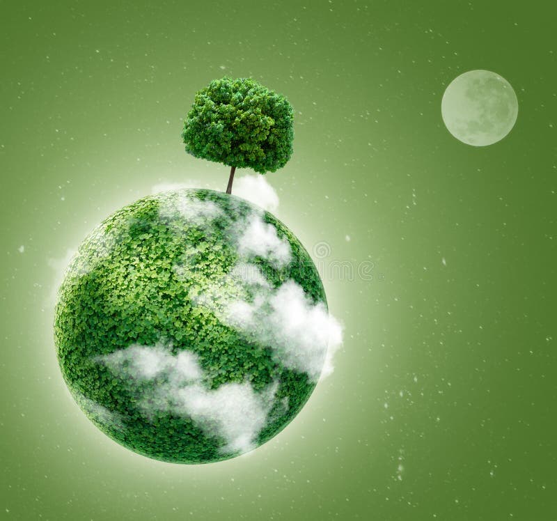 Tree Roots Covering the Planet Stock Image - Image of planet, last ...