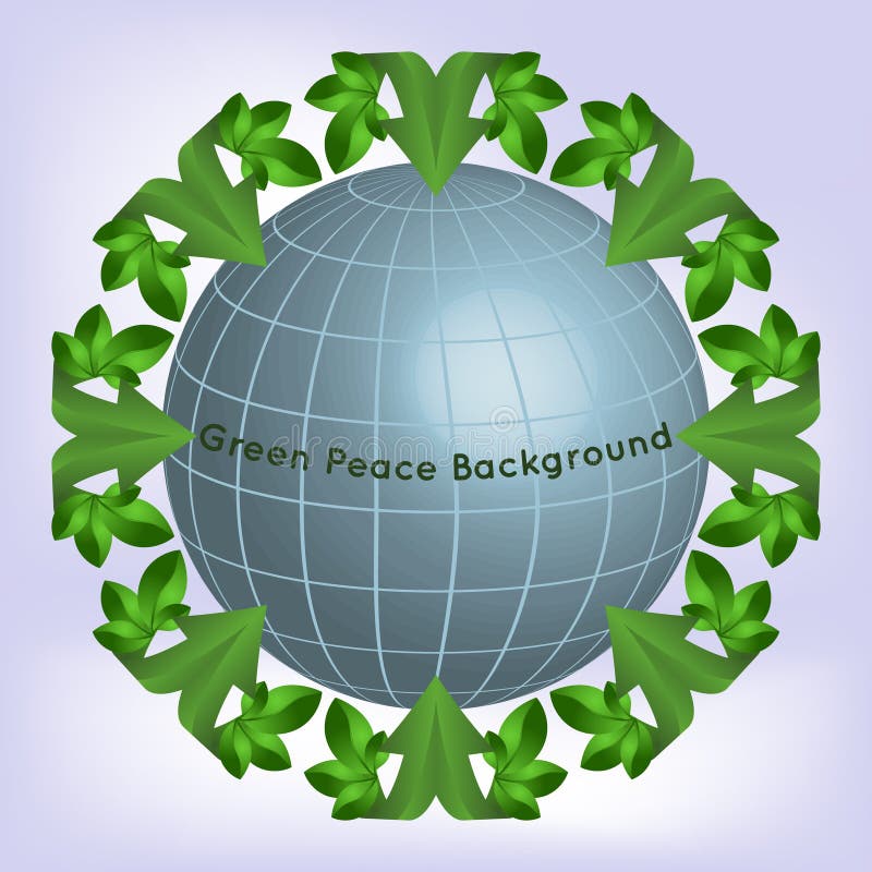 Green Planet, Ecology. Green Peace Stock Vector - Illustration of ...