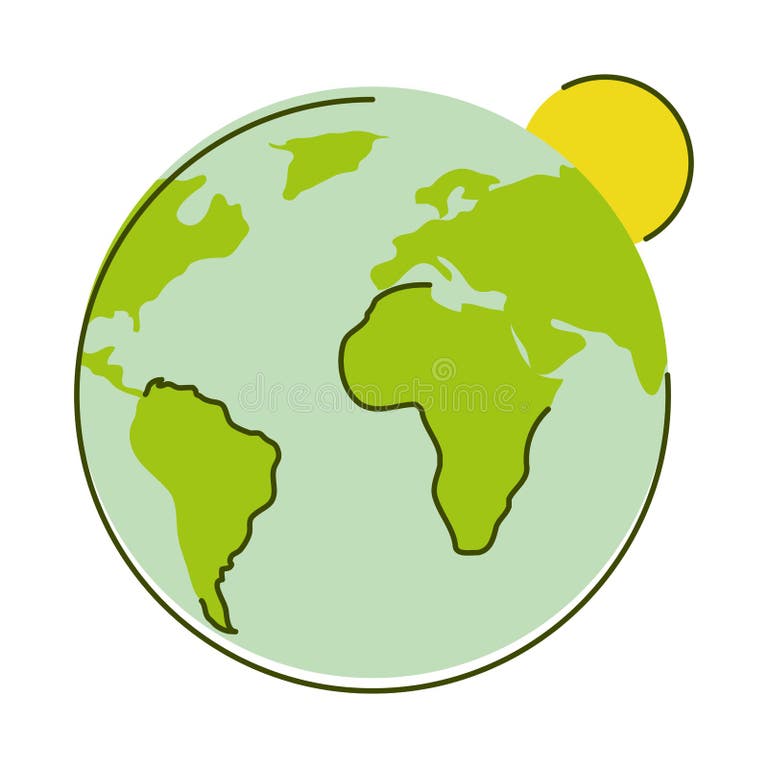 Green planet map stock vector. Illustration of protection - 227920523