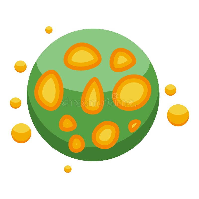 Green Planet Surrounded by Yellow Particles Floating in Space Stock ...