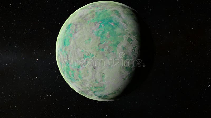 Green Planet with Thick Clouds Stock Illustration - Illustration of ...