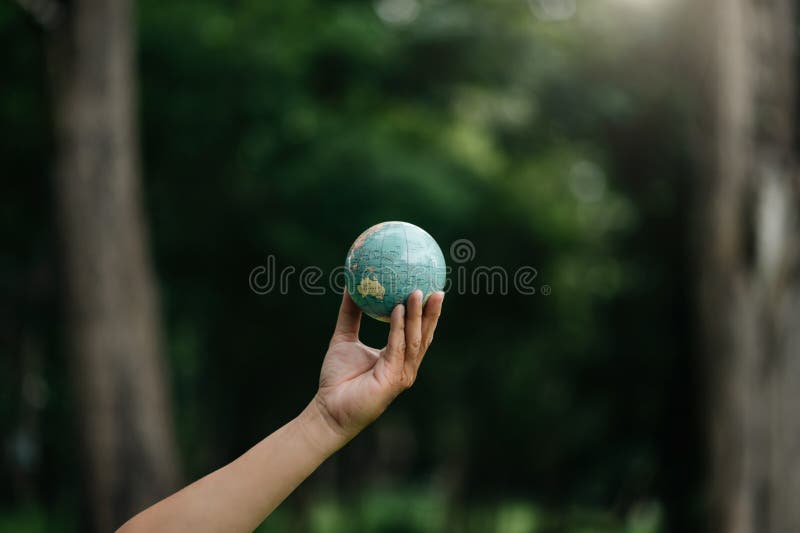 Green Planet in Your Hand Save Earth. Environmental and Energy Concept ...