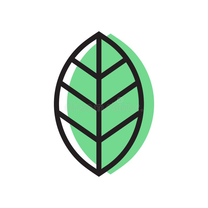 Green Plant Leaf Icon Design, Nature Symbol - Vector Stock Vector ...