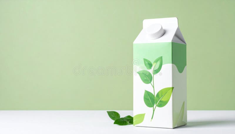 Green Plant Leaf Packaging Carton Box Design Stock Illustration ...